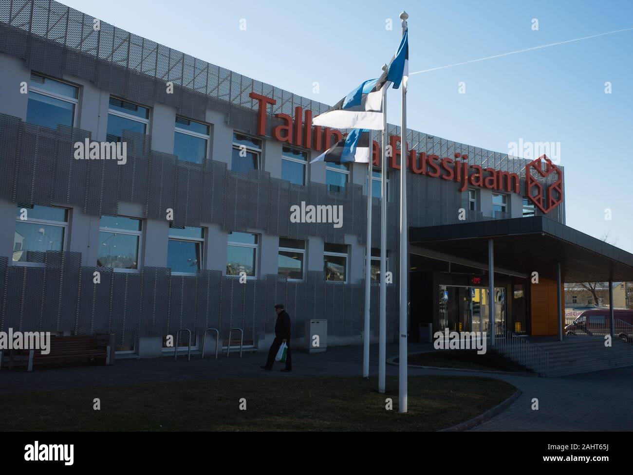 19 April 2018, Tallinn, Estonia. Tallinn bus station building Stock ...