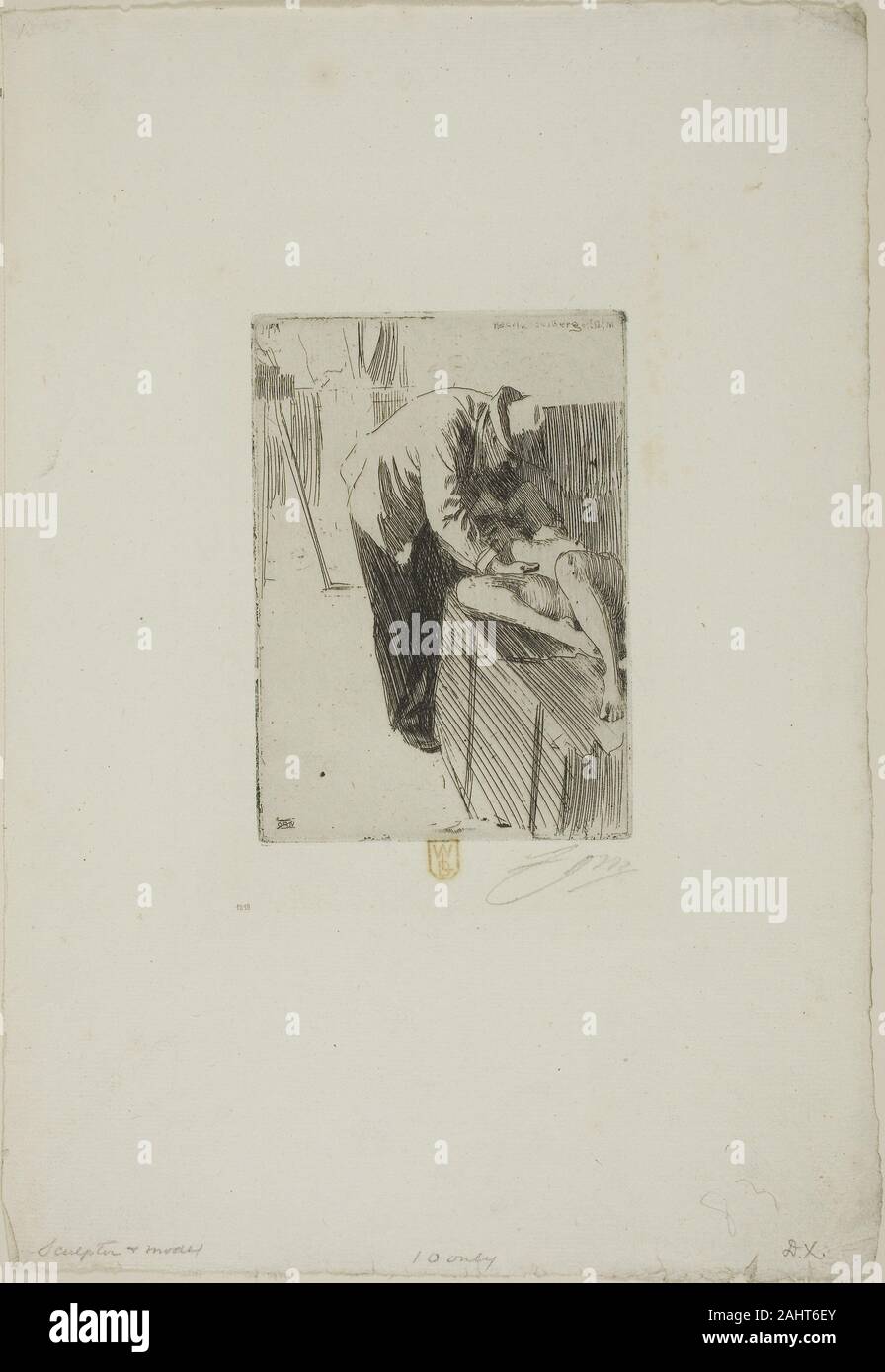 Anders Zorn. Per Hasselberg. 1891. Sweden. Etching on ivory laid paper ...