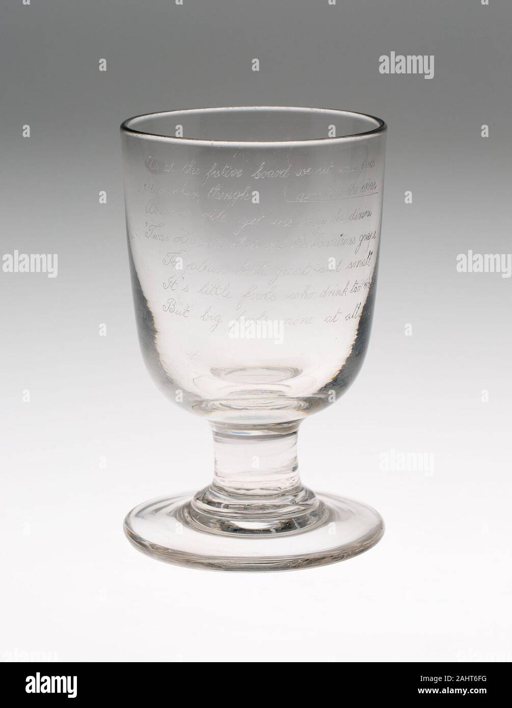 Goblet. 1815–1835. England. Glass Stock Photo - Alamy