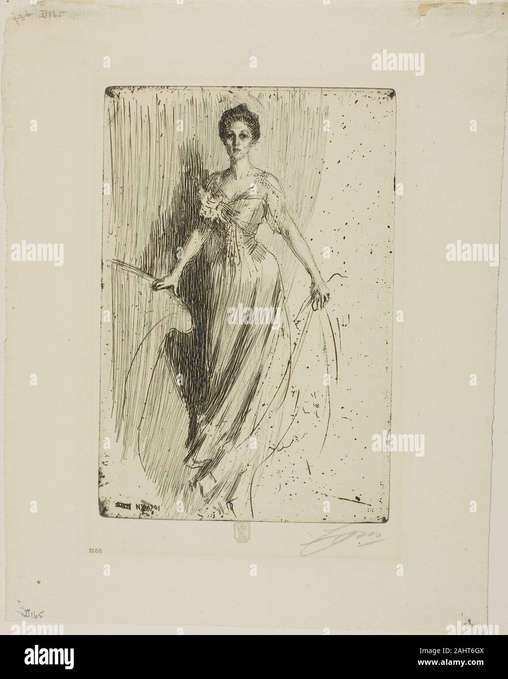 Anders Zorn. Miss Lurman. 1901. Sweden. Etching on ivory laid paper ...