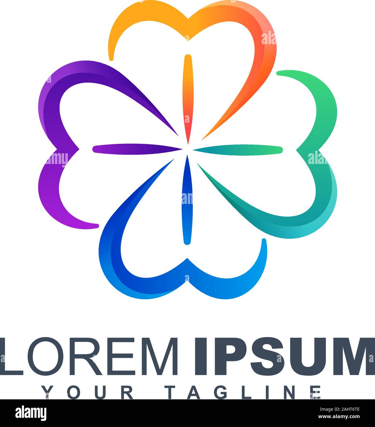 Colorful clover abstract logo design template Stock Vector Image & Art ...