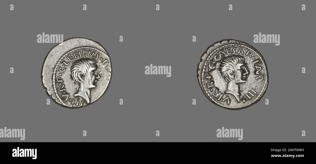 Ancient Roman. Denarius (Coin) Portraying Lepidus. 42 BC. Roman Empire ...