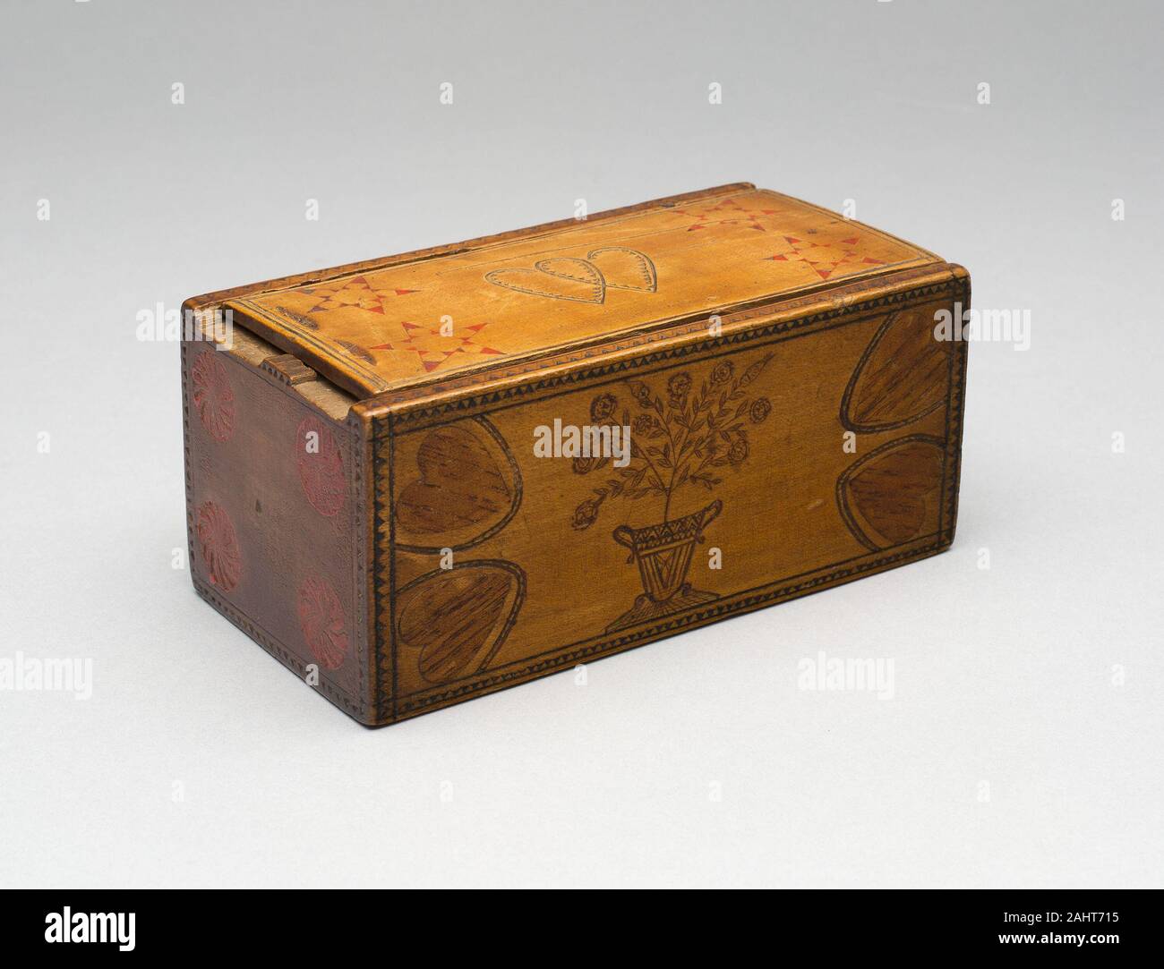 Artist unknown. Box with Sliding Lid. 1800. United States. Maple and ...