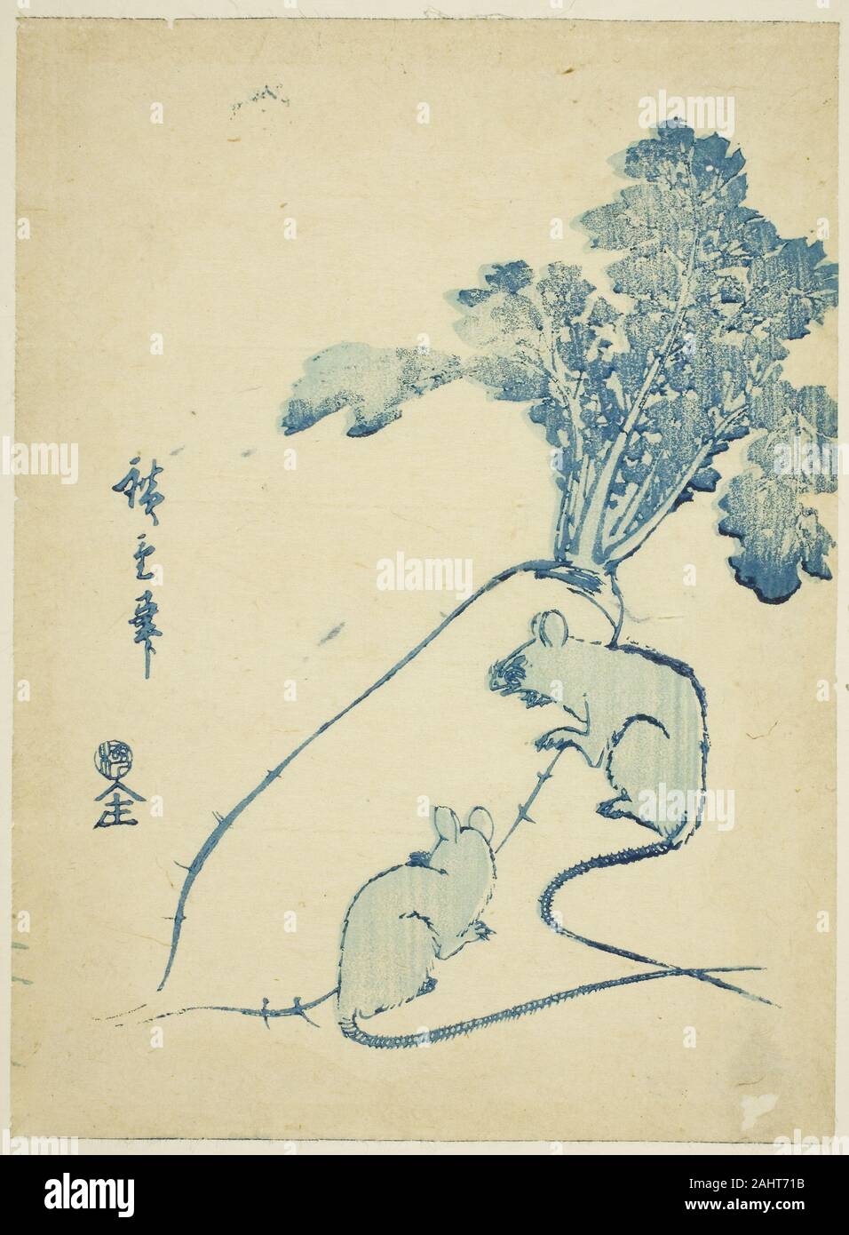 Utagawa Hiroshige. Mice and radish. 1840–1849. Japan. Color woodblock ...