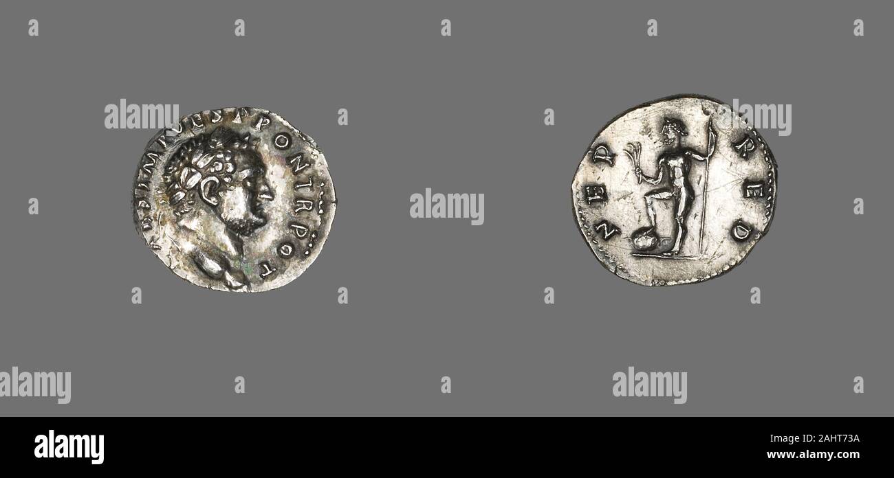 Ancient Roman. Denarius (Coin) Portraying Emperor Titus. 72 AD–73 AD ...