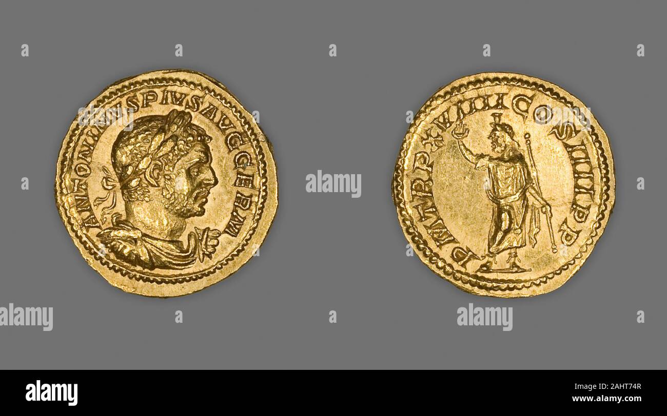 Ancient Roman. Aureus (Coin) Portraying Emperor Caracalla. 216 AD. Rome ...