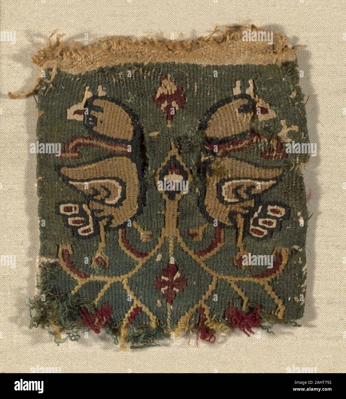 Coptic. Fragment. 601 AD–800 AD. Egypt. Linen and wool, slit tapestry ...