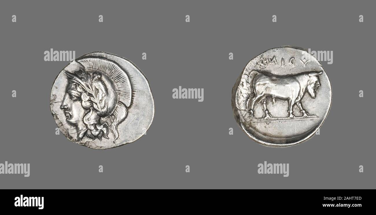 Ancient Greek. Didrachm (Coin) Depicting the Goddess Athena. 400 BC–335 ...