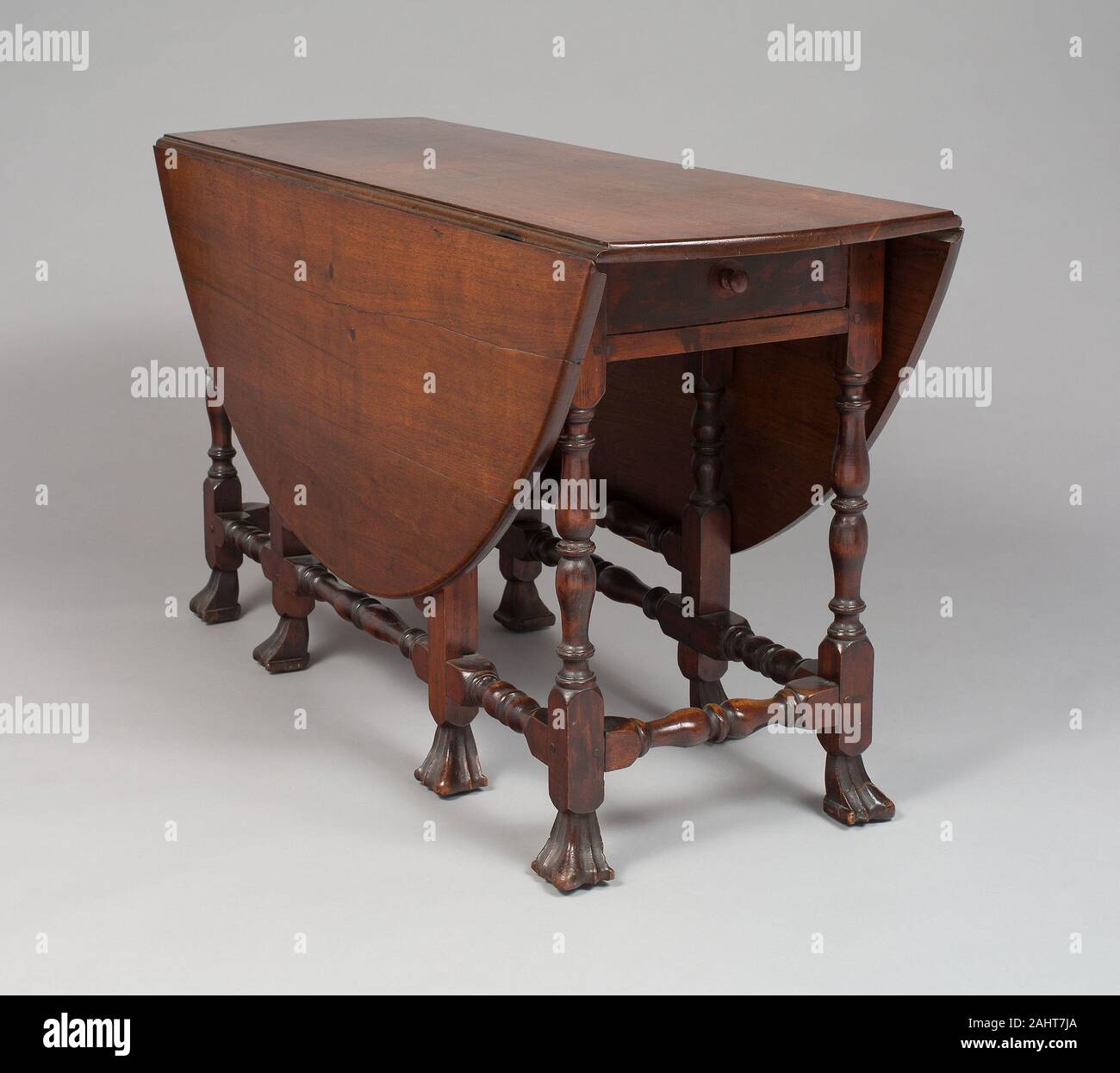 Artist unknown. Gate Leg Table. 1710–1730. Boston. Walnut and pine ...
