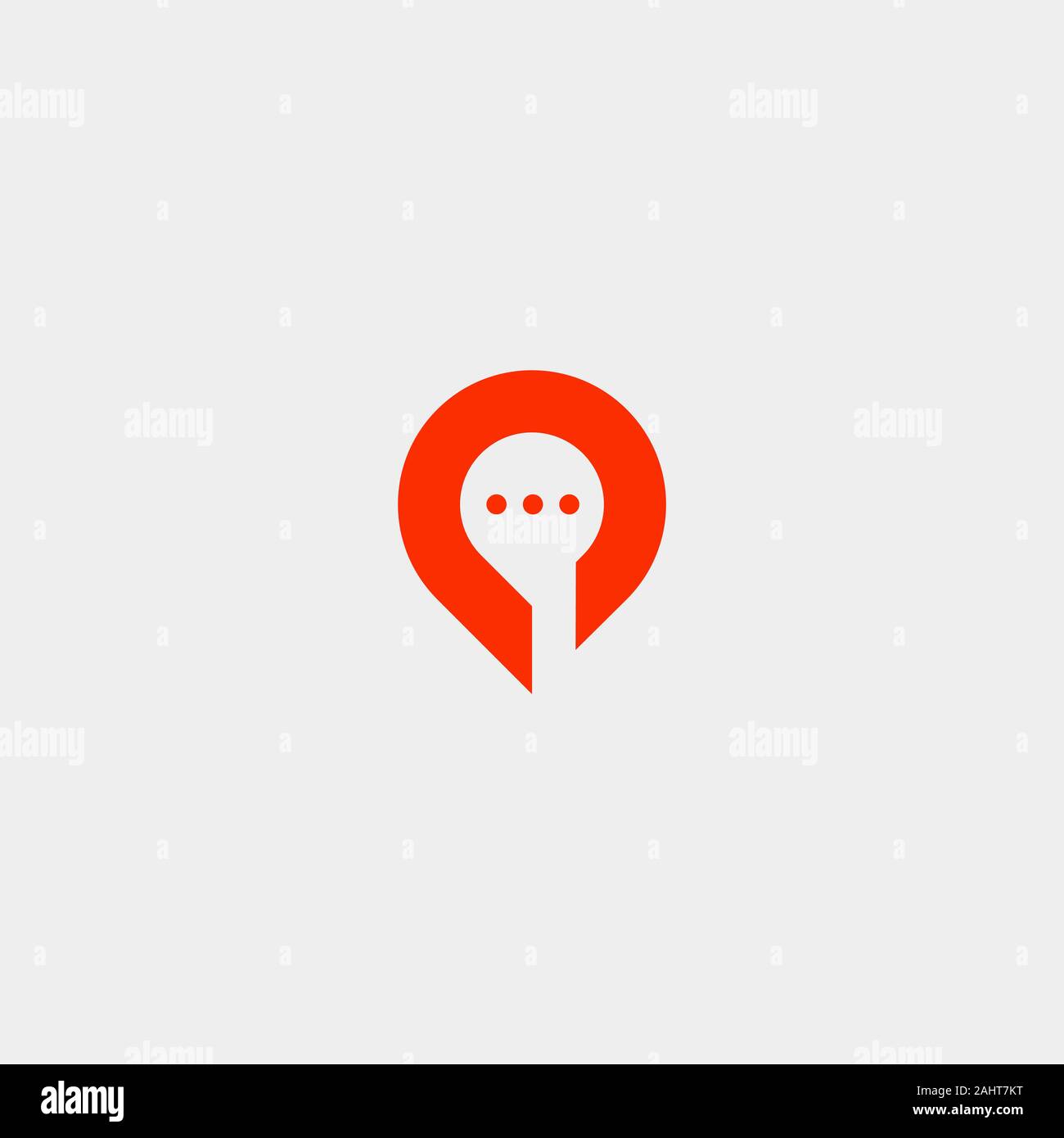 Location Map Chat Vector Logo Template Design Stock Vector Image & Art ...