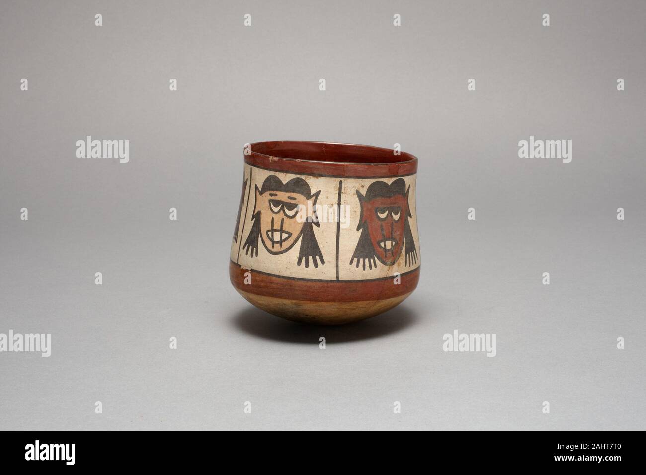 Nazca. Jar with Repeating Depiction of Trophy Heads. 180 BC–500 AD ...