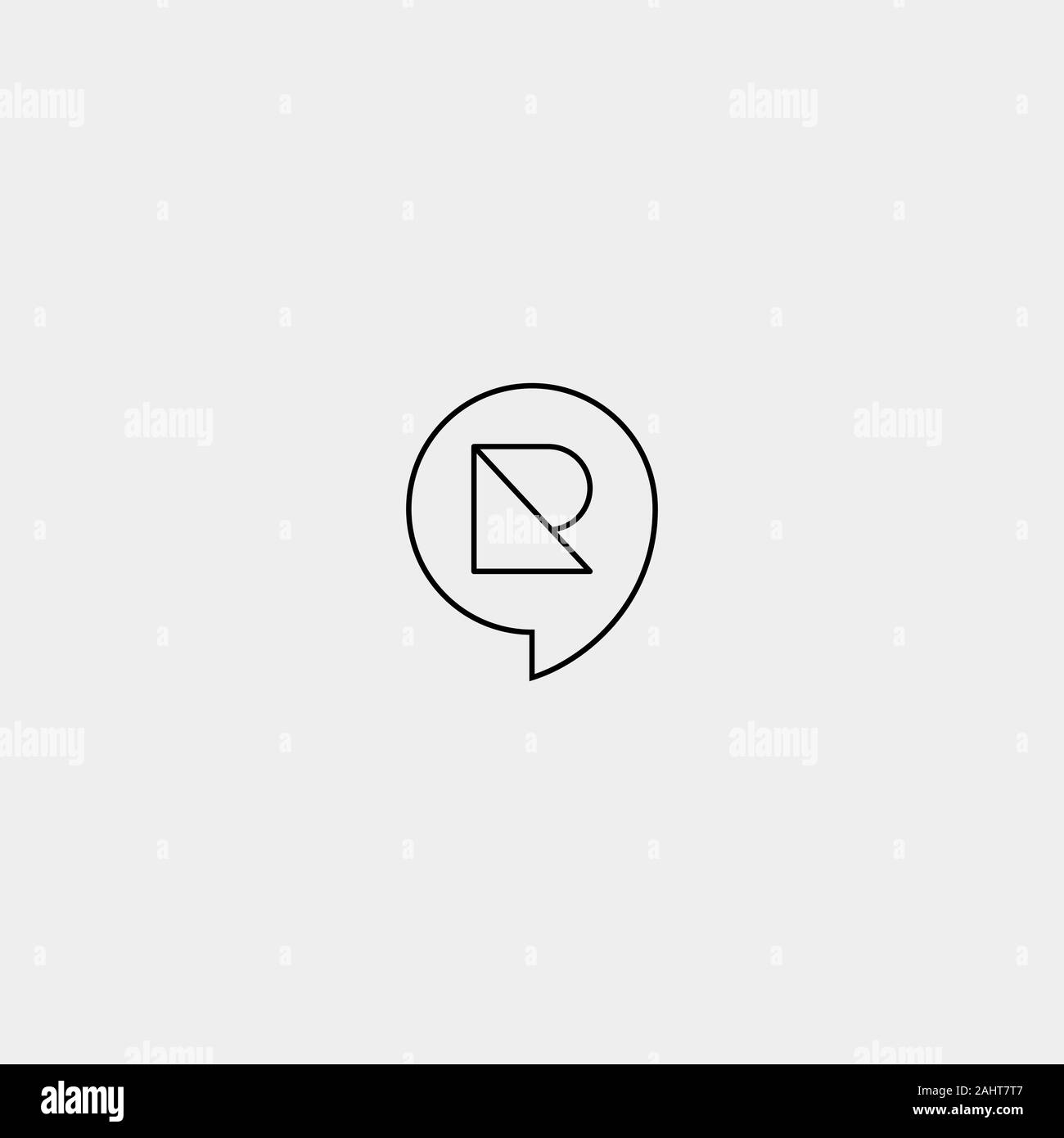 Letter R Chat Vector Template Logo Design Stock Vector Image & Art - Alamy