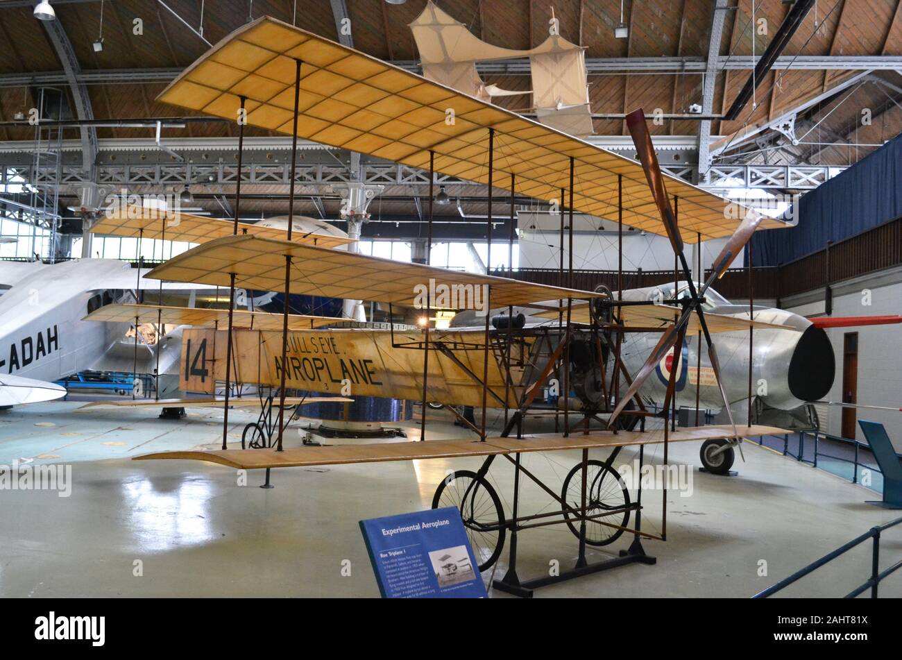 Roe Triplane 1 Replica of a 1908 aircraft, at the Museum of Science and ...