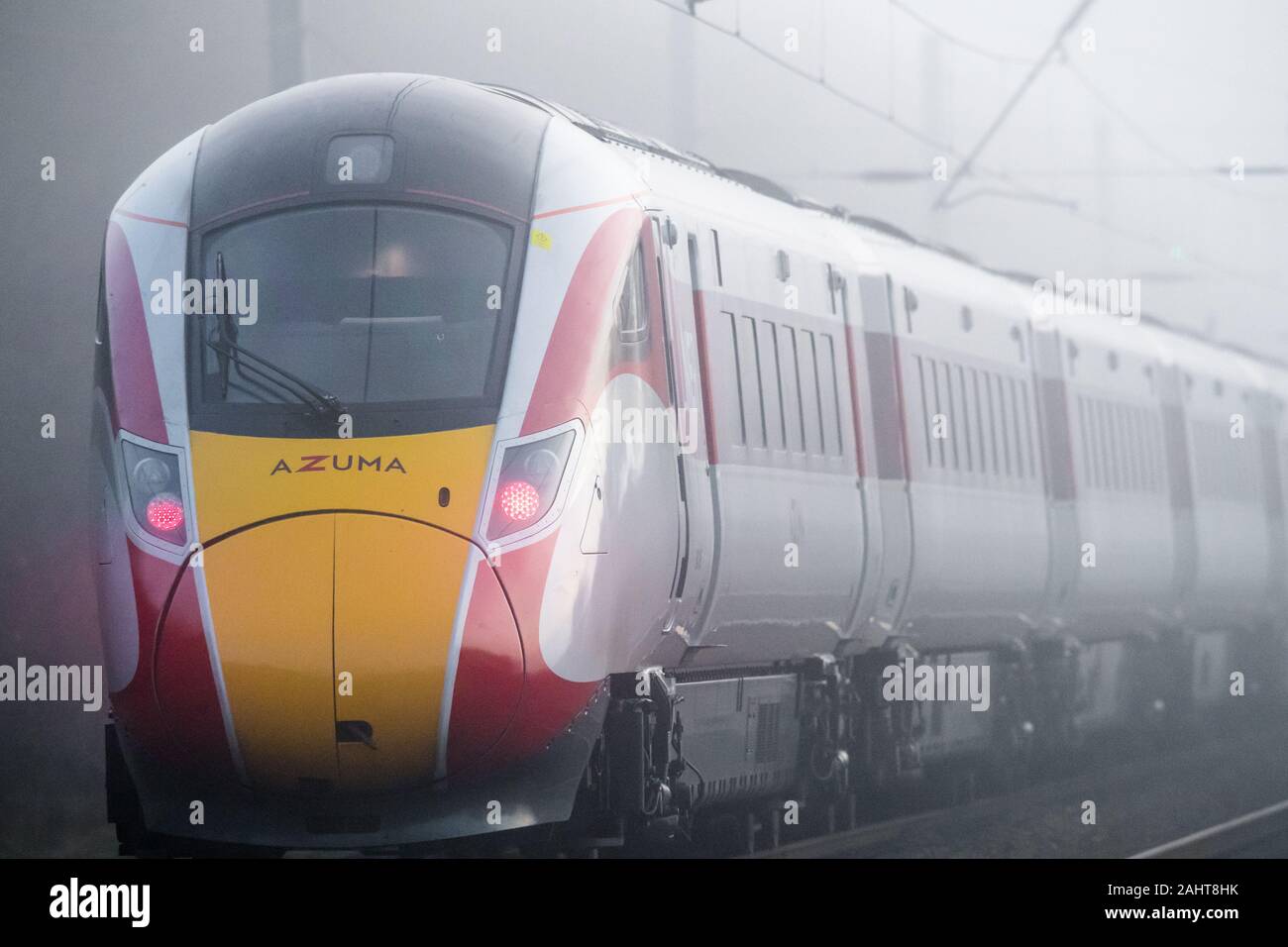 The new LNER Azuma electric train operating on the East Coast Mainline ...