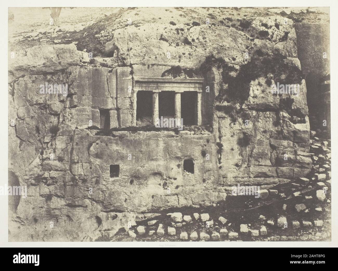 Auguste Salzmann. Jerusalem, Valley of Josaphat, Tomb of St. James ...