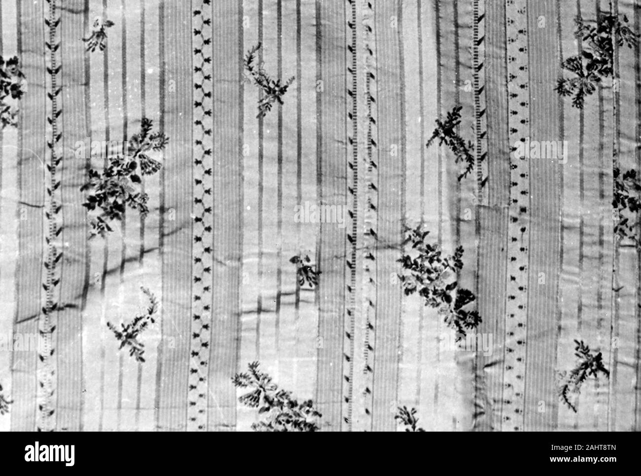 Panel. 1766–1789. England. Silk, stripes of plain weave with ...