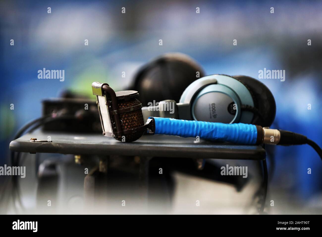 A general view of a commentary position before the Premier League match ...