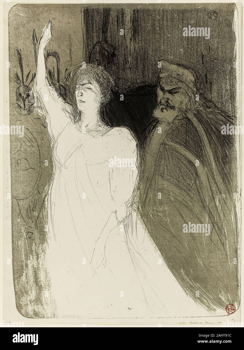 Henri de Toulouse-Lautrec. Bartet and Mounet-Sully, in Antigone. 1893 ...