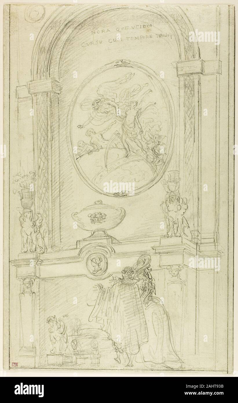 Hubert Robert. Interior with a Couple Before a Chimney-Piece. 1775–1808 ...