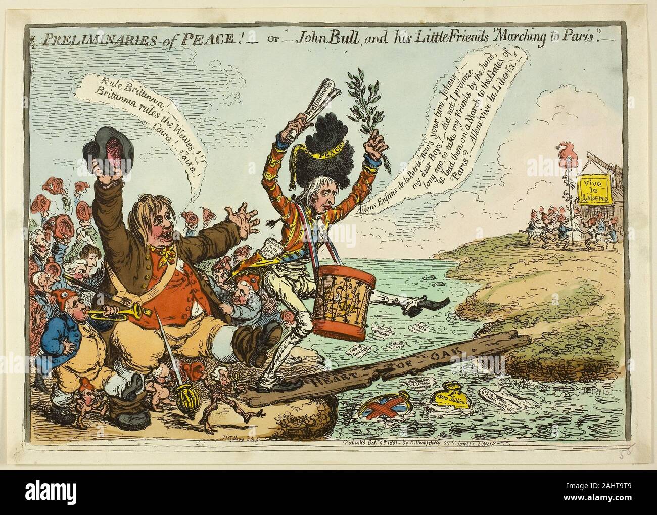 James Gillray. Preliminaries of Peace. 1801. England. Hand-colored ...