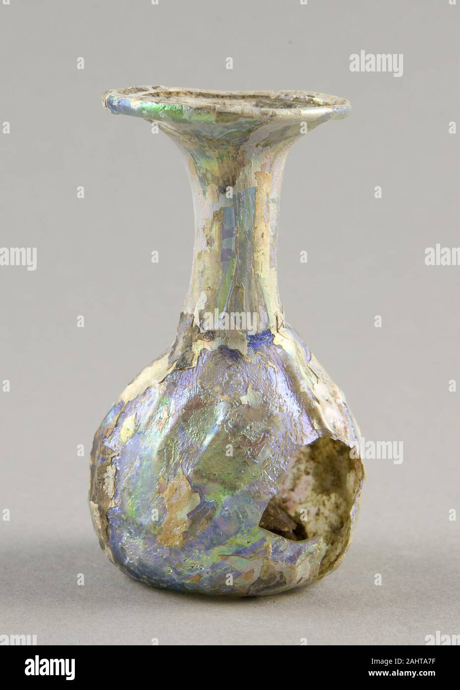 Ancient Roman. Bottle. 101 AD–600 AD. Mediterranean Region. Glass ...