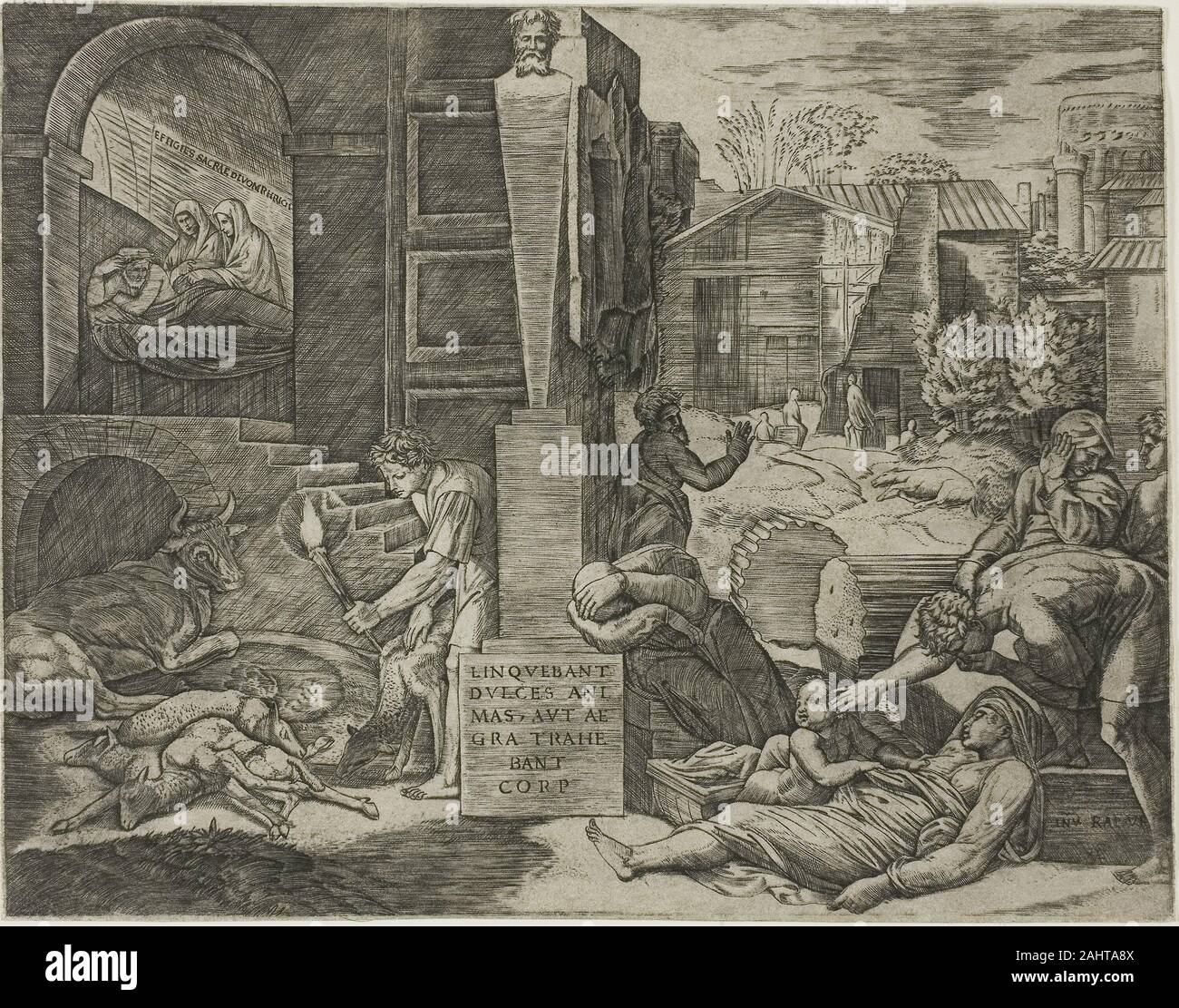 Marcantonio Raimondi. The Morbetto, or The Plague of Phrygia. 1515–1516 ...