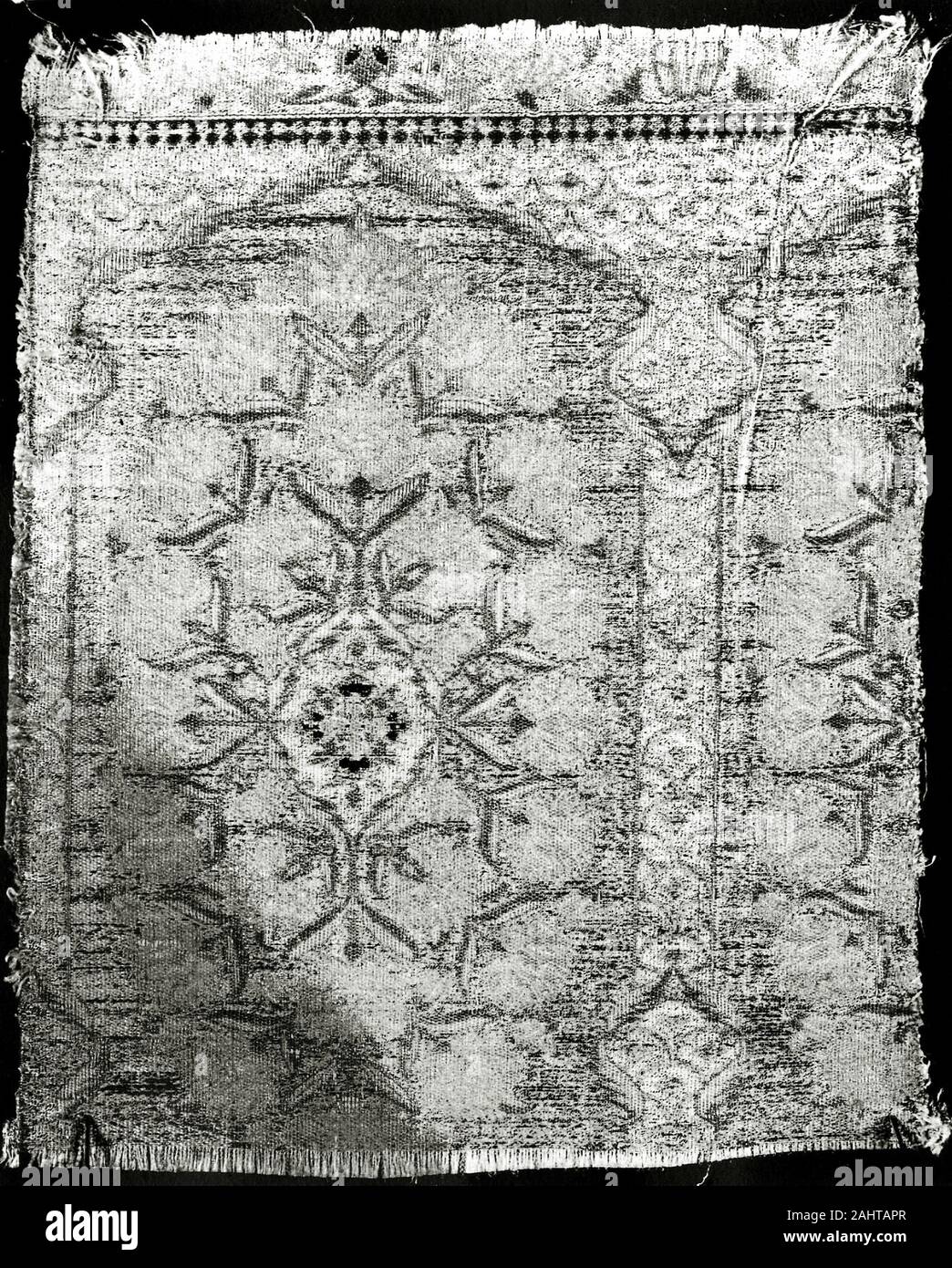 Islamic. Fragment. 1701–1800. Iran. Brocaded plain compound cloth, silk ...