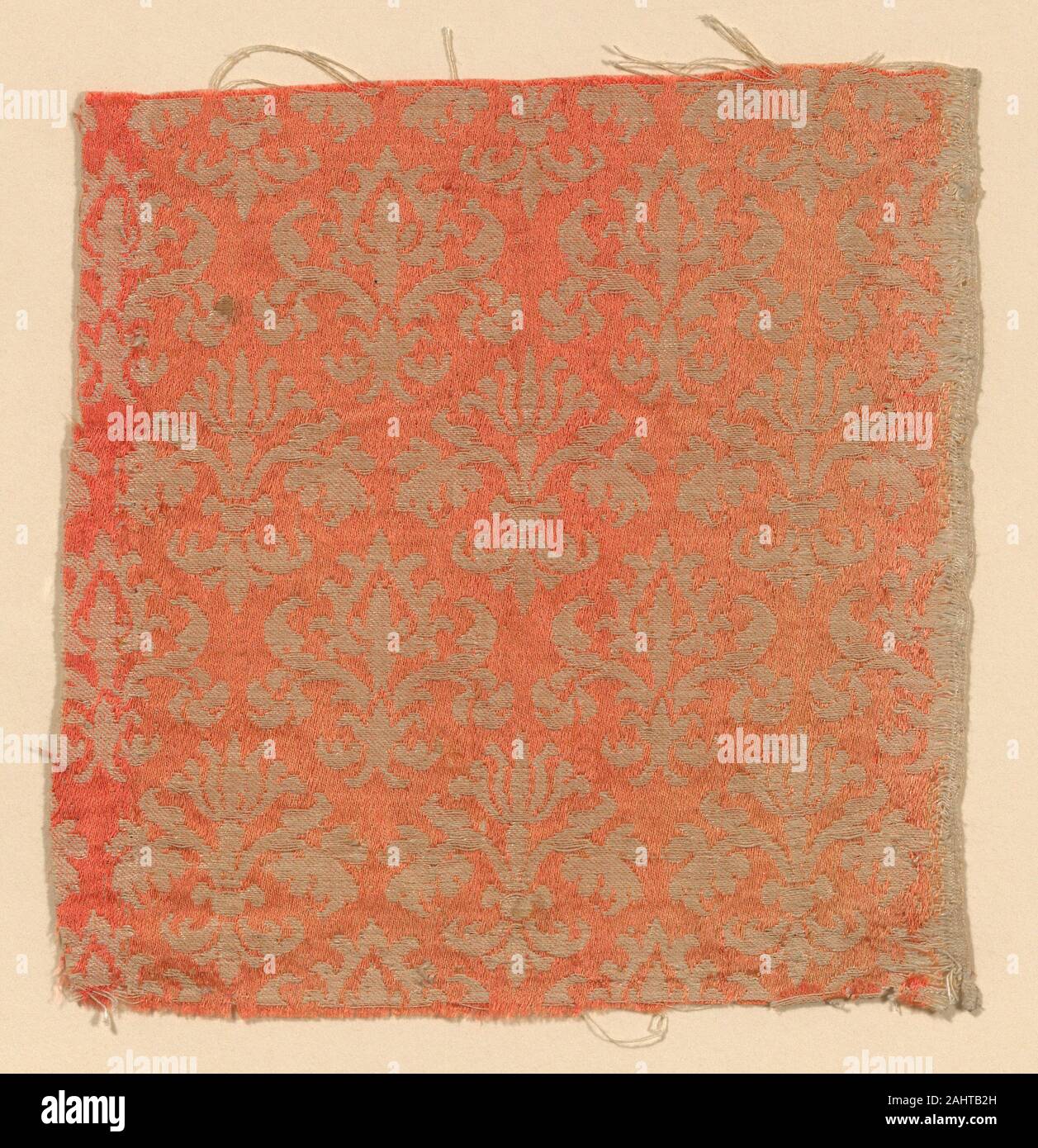 Fragment. 1635–1650. Italy. Silk, satin damask weave Stock Photo - Alamy