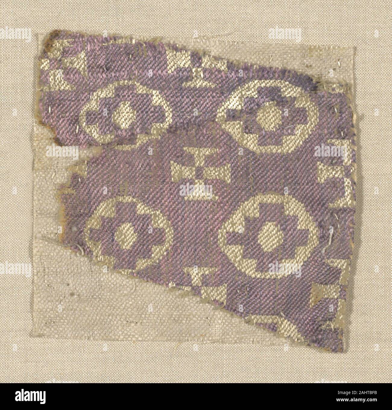 Coptic. Fragment. 501 AD–700 AD. Egypt. Silk, twill weave Stock Photo ...