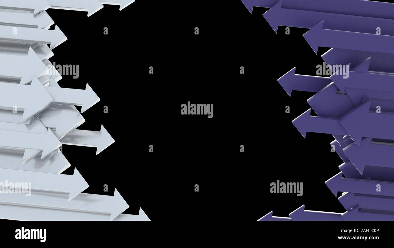 Pointing arrows 3d illustration. Two instances, can be splitted Stock ...