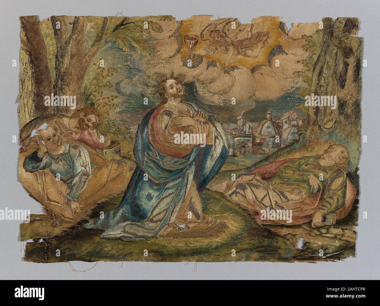 Christ in the Garden of Olives. 1775–1825. Italy. Silk, satin weave ...