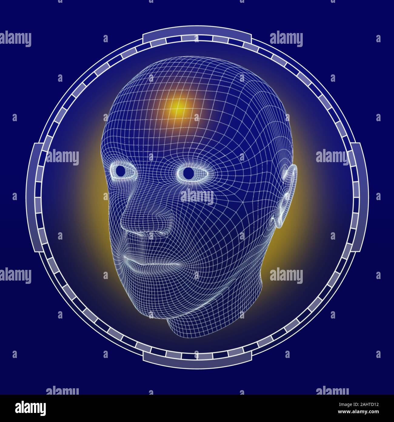 Design of 3d wireframe head hi-res stock photography and images - Alamy