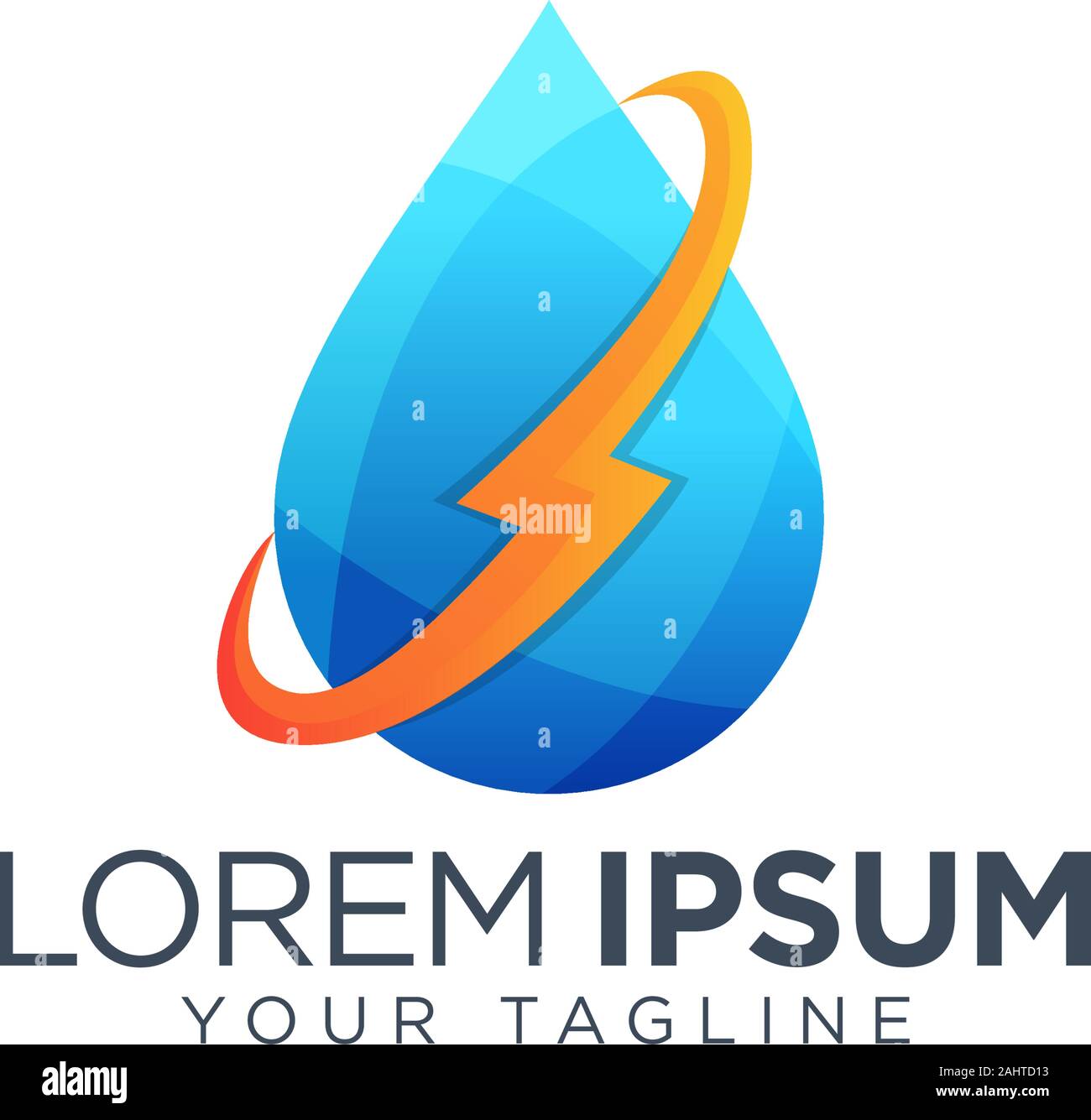 Raindrop logo template hi-res stock photography and images - Alamy