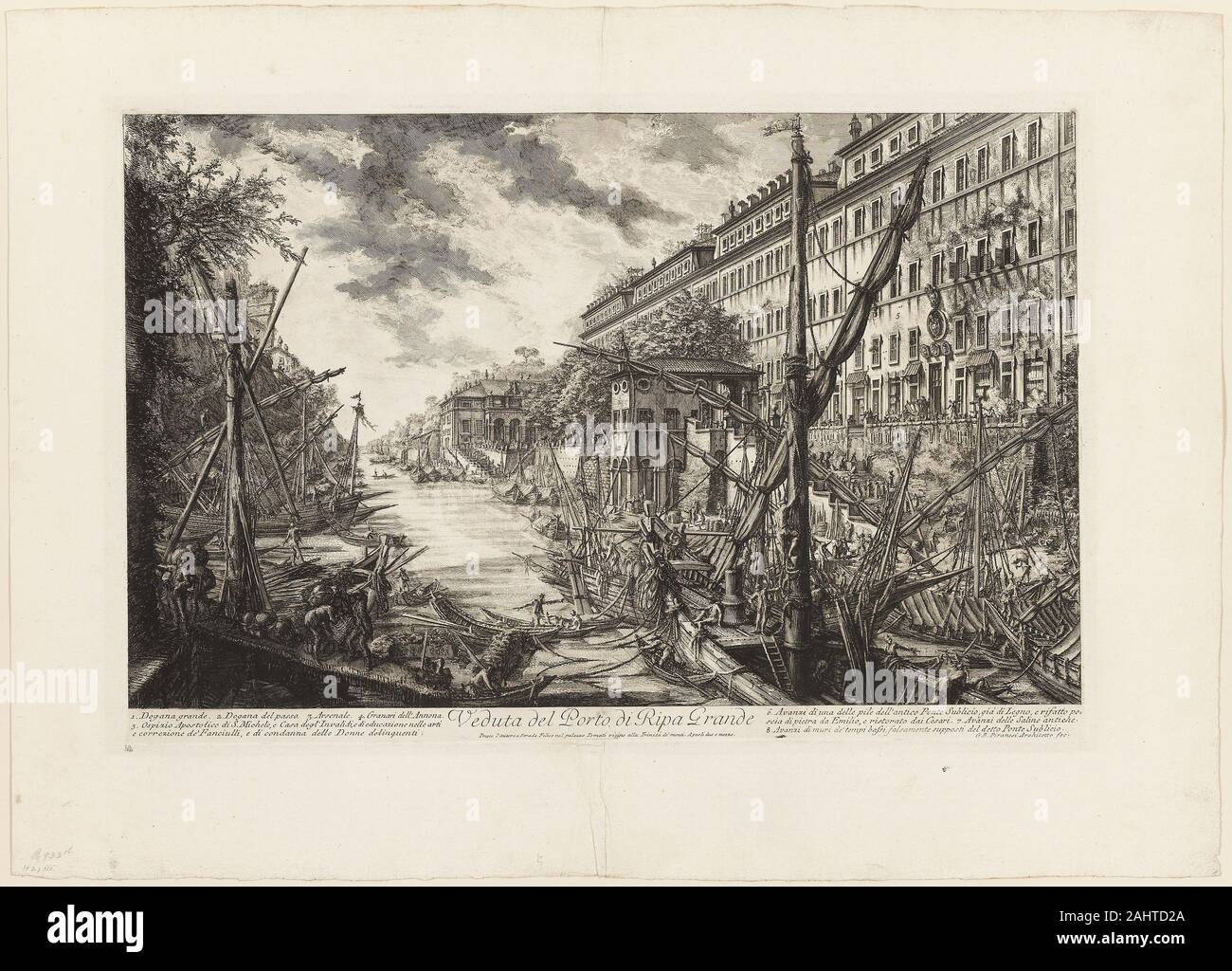Giovanni Battista Piranesi. View of the Port of Ripa Grande, from Views ...