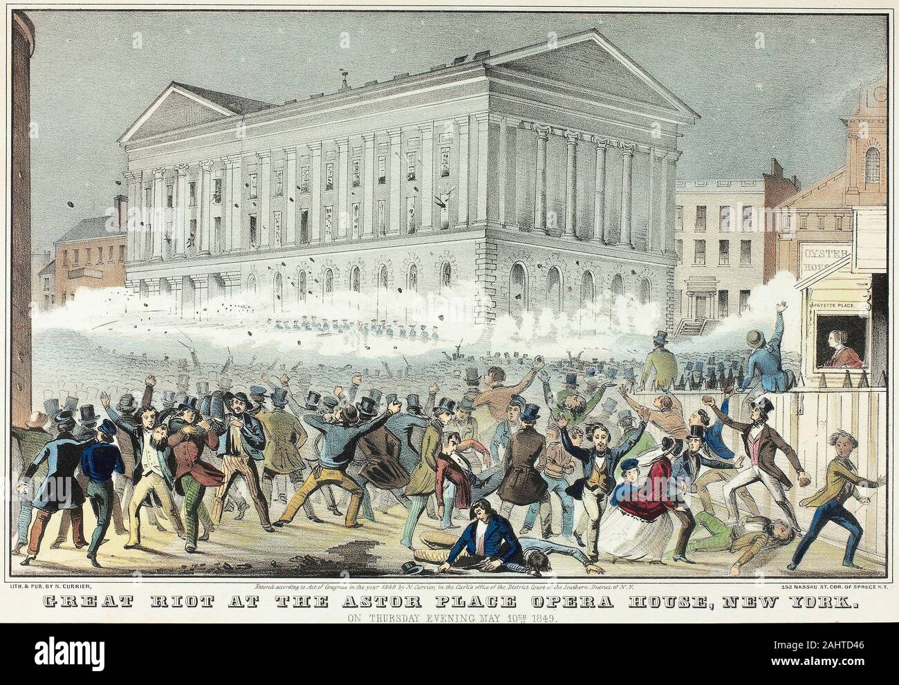 Nathaniel Currier. Great Riot at the Astor Place. 1833–1888. United ...