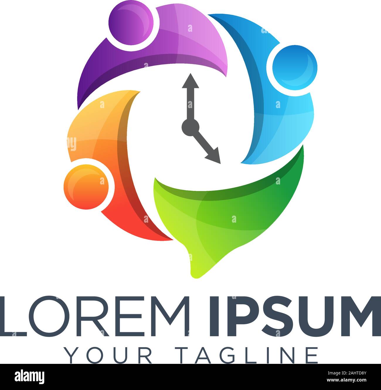 Digital employee time clock Stock Vector Images - Alamy