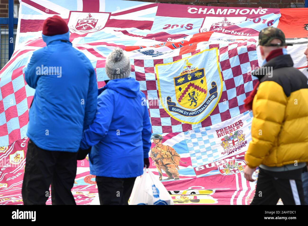 Collection flags outside stadium ahead premier league match turf moor ... Collection flags outside stadium ahead premier league match turf moor ...