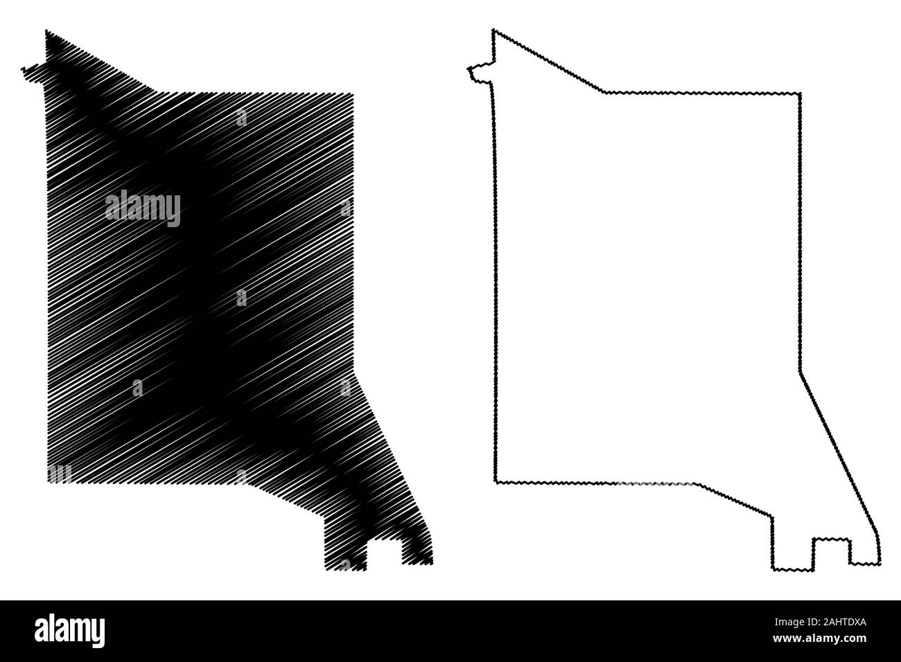 Umm Salal (State of Qatar, Municipalities of Qatar) map vector ...