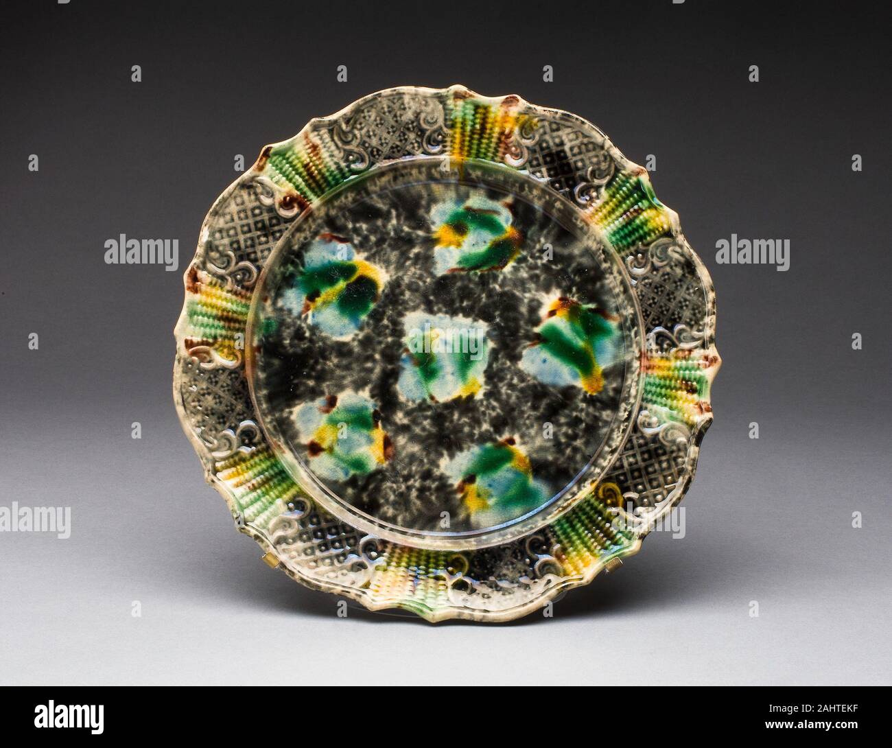 Plate. 1760–1770. Staffordshire. Lead-glazed earthenware (creamware ...