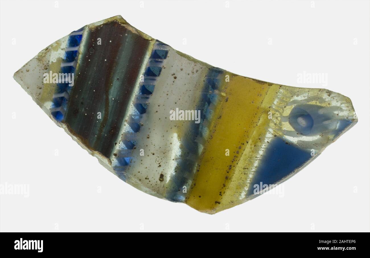 Ancient Roman. Bowl Fragment. 100 BC–100 AD. Italy. Glass, ribbon ...