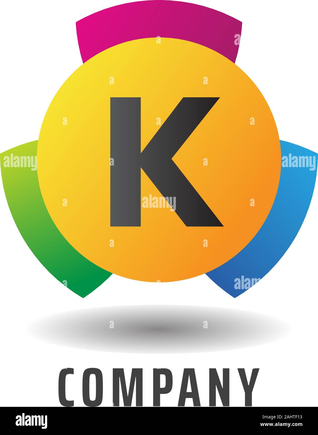 Letter K Cheerful Logo Concept, Colorful Alphabetical Logo Design ...