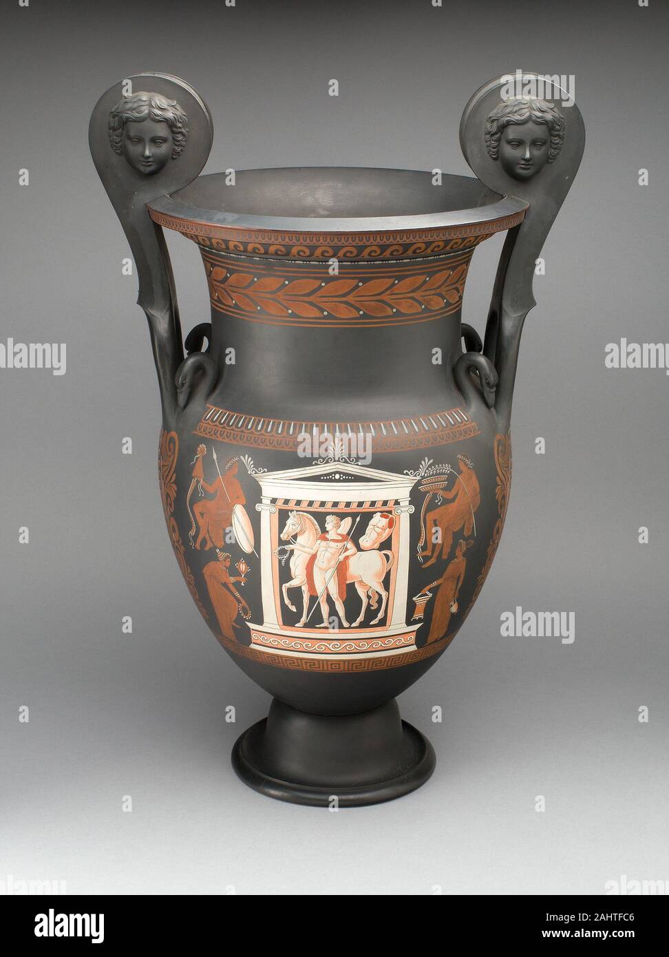 Stoneware basaltware with encaustic decoration hi-res stock photography ...