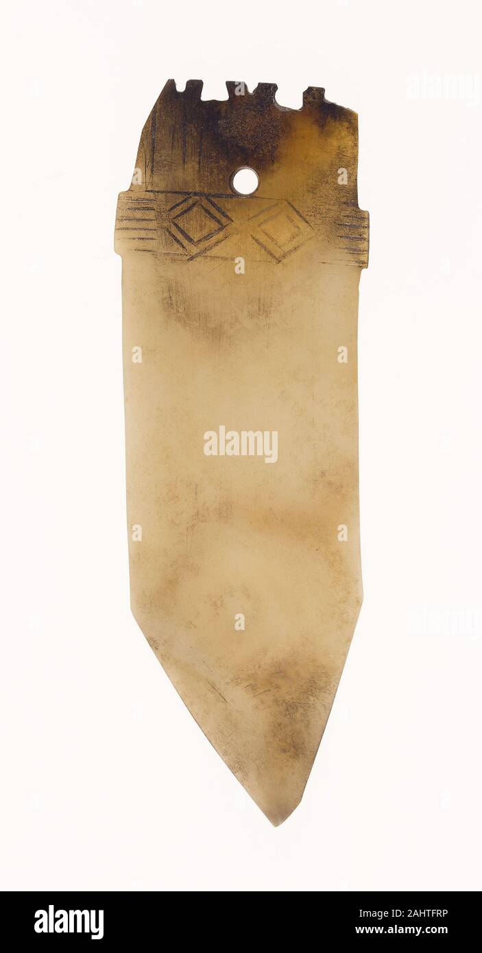 Dagger-Blade (ge). 1200 BC–771 BC. China. Jade Stock Photo - Alamy