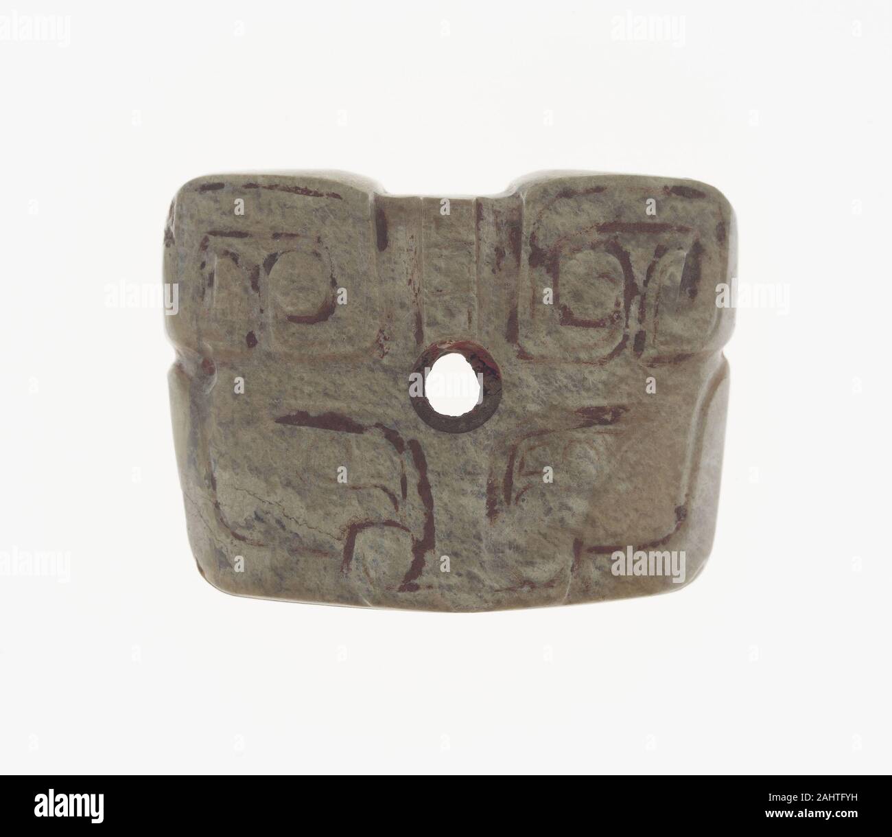 Plaque with Animal Mask. 1300 BC–1000 BC. China. Jade Stock Photo - Alamy
