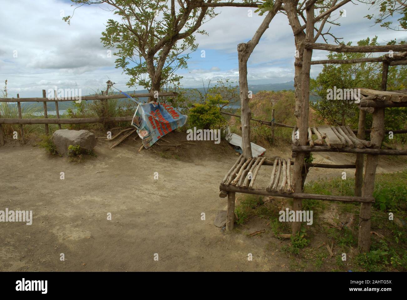 Ripped Welcome to Taal Volcano Sign, Taal Volcano, Talisay, Batangas ...