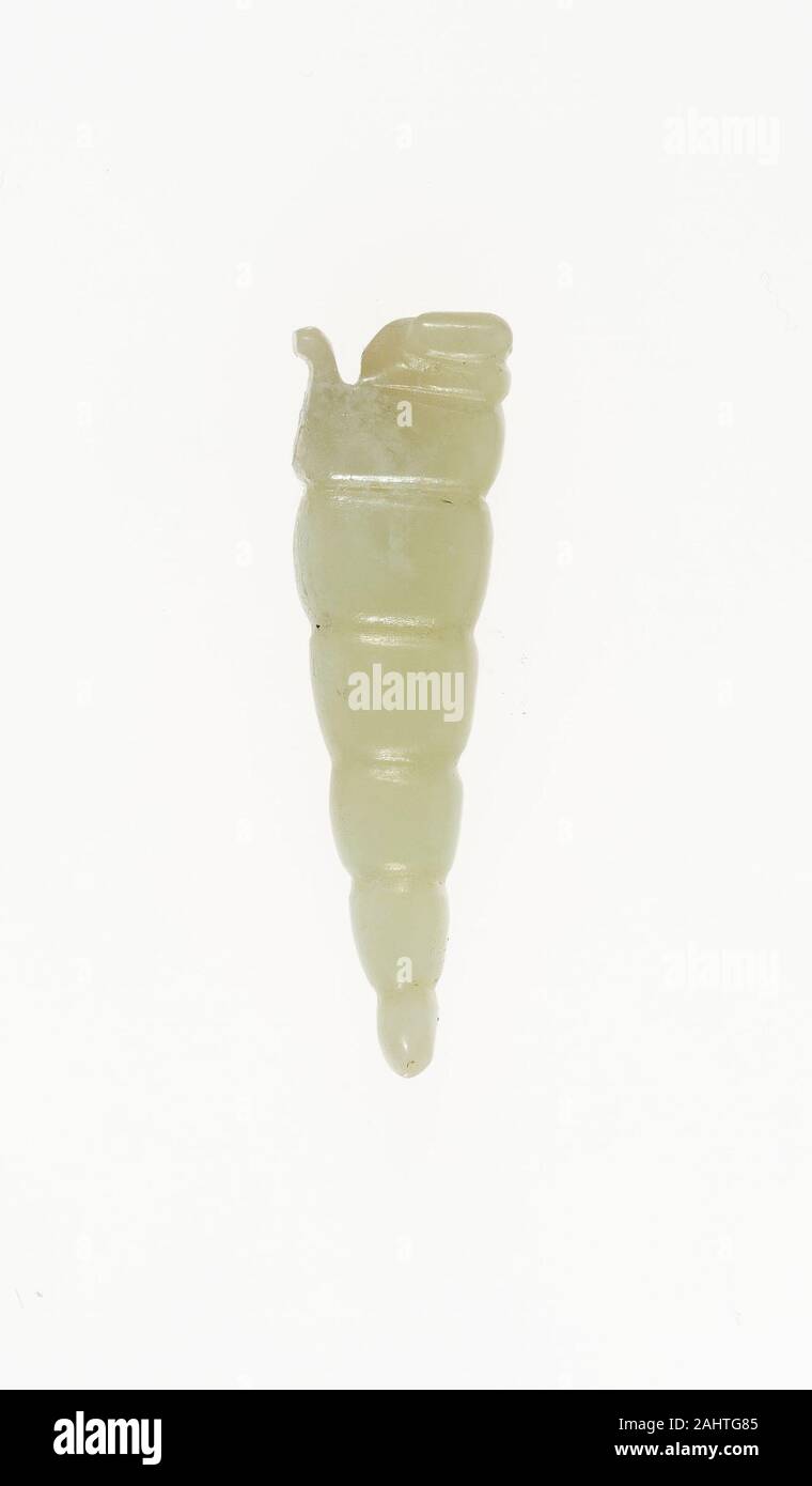 Silkworm Pupa Pendant. 1300 BC–900 BC. China. Jade Stock Photo - Alamy