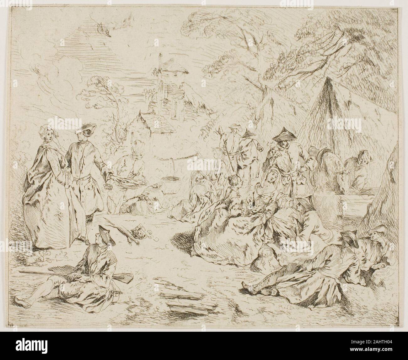 Jean-Baptiste Pater. Troops Resting. 1720–1725. France. Etching on ...
