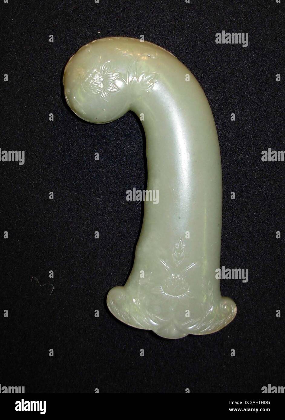 Dagger Hilt with Floral Designs. 1701–1800. India. Jade Stock Photo - Alamy