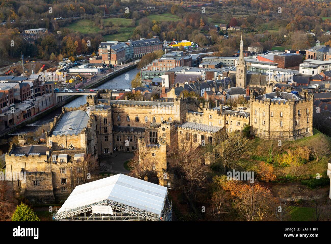 Durham Castle in Durham City, England. The building forms part of a ...