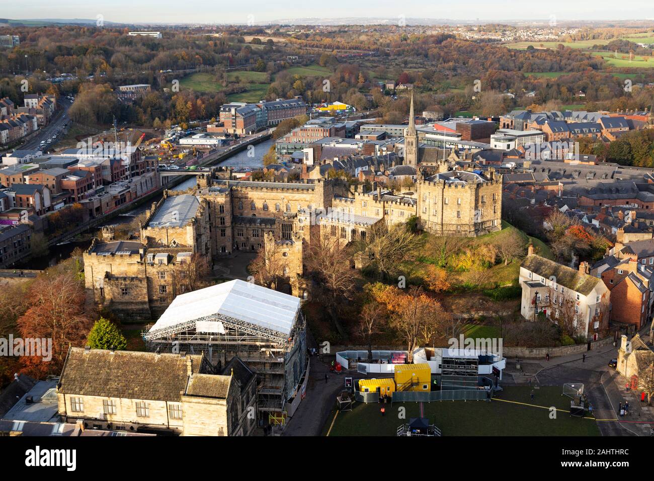 Durham Castle in Durham City, England. The building forms part of a ...